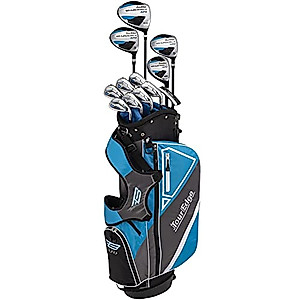 Tour Edge Bazooka 370 Complete Set-RH-Uniflex-Steel, Black/Blue, One Size (B6SRGU12.B)