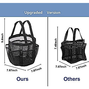 MBVBN Enignic Mesh Shower Caddy Portable for College Dorm Room Essentials, Caddy Organizer, With 8-Pocket Large Capacity For Conditioner, Soap And Other Bathroom Accessories. Camp, Gym, Swim, Beach.