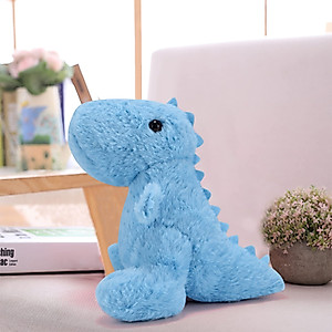 VANLINNY NEW Blue Dinosaur Stuffed Animal, Valentines Day Gifts for Kids Boys Girls, Dinosaur Party Favors, 9" Cute Soft Dinosaur Plush Toy for Baby Shower, Xmas Birthday Gifts for 3 4 5 6 7