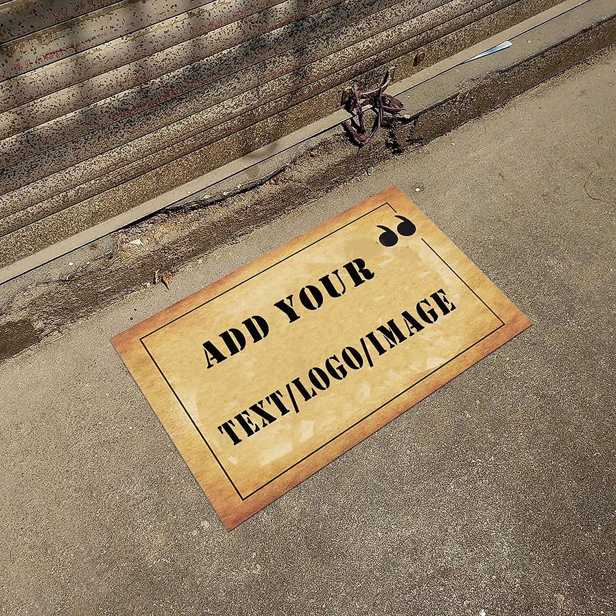 Personalized Doormat, Custom Photo Text Image Logo Non-Slip Washable Design Mat Indoor Outdoor for Bedroom Room Garden Office, Bathroom Home (27.6"x47.3")