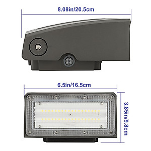 Bekada LED Wall Pack Lights with Dusk to Dawn Photocell 30W, IP65 Waterproof Outdoor Security Flood Lighting, Adjustable Full Cut Off Fixtures for Barn, Warehouse, 5000k, ETL Listed 2Pack