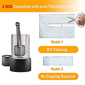 Tabletop Fire Pit Ceramic Wool Wick for ROZATO, EDELFELD, Roundfire, Colsen, Flammtal Tabletop Firepit to Extend Burning Time, Sponge Cotton Core for Ethanol Tabletop Fires 10 PCS