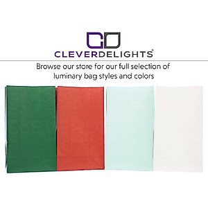 CleverDelights White Luminary Bags - 50 Pack - Wedding Christmas Holiday Luminaria