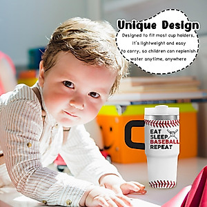 Baseball Gifts for Boys 8-12, Baseball Tumbler with Handle and Straw for Kids 14 Oz, Insulated Stainless Steel Baseballs Stuff Accessories for 6-8 12-14 Boys Girls Player Lovers
