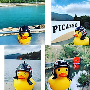 Brezze Letter Rubber Duck Helmet, Bike Horn Bell Car Decoration Bicycle Horn Party Supplies (3 Pack)