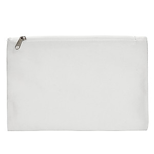 Bright Creations 6-Pack White Makeup Bag Set with Zipper - 8x6 Customizable Cotton Canvas Pouches for DIY Arts and Crafts, Items to Tie-Dye for Cosmetic Items, Stationary, Party Favors