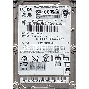 MHV2040AH, PN CA06531-B20000DL, Fujitsu 40GB IDE 2.5 Hard Drive