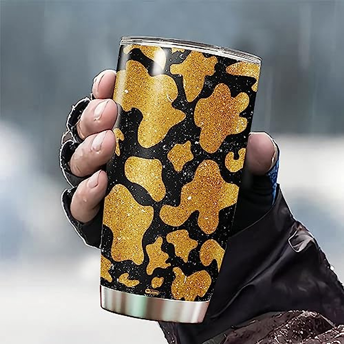 WAZONE Personalized Cow Coffee Tumbler with Lid Cowhide Pink 20oz 30oz Tumblers Vacuum Insulated Cup Travel Mug Stainless Steel Christmas Birthday Gift for Women Daughter Sister Animal Lover Farm Girl