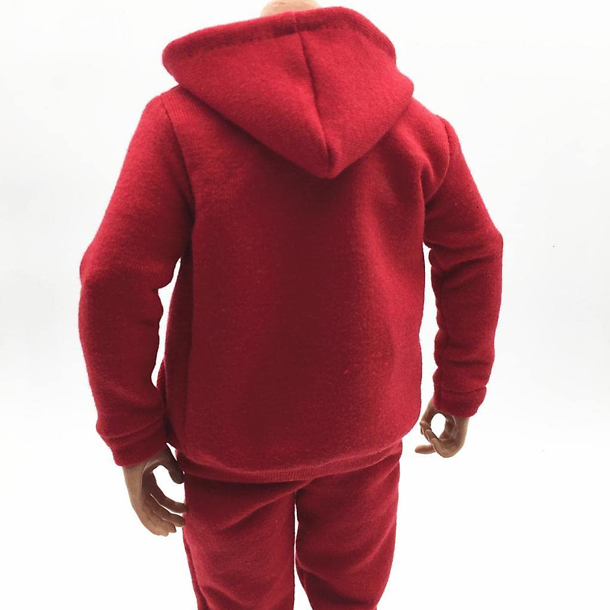 AMLESO 1/6 Hoodie Casual Clothes for 12 '' Male Action Figure, red