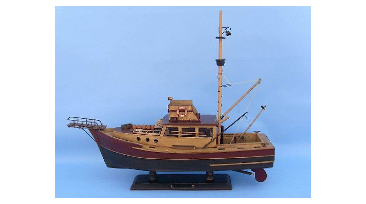Hampton Nautical Jaws Orca Fishing Boat - Handcrafted Model