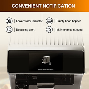 Mcilpoog WS-203 Super-automatic Espresso Coffee Machine With Smart Touch Screen For Brewing 16 Coffee Drinks