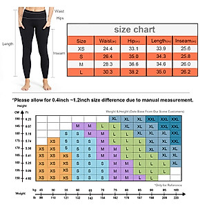 Yoga Leggings for Women with Pockets High Waisted Tummy Control Women's Butt Lift Yoga Workout Leggings Running Pants Black