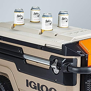 Igloo 70 Qt Premium Trailmate Wheeled Rolling Cooler, Brown