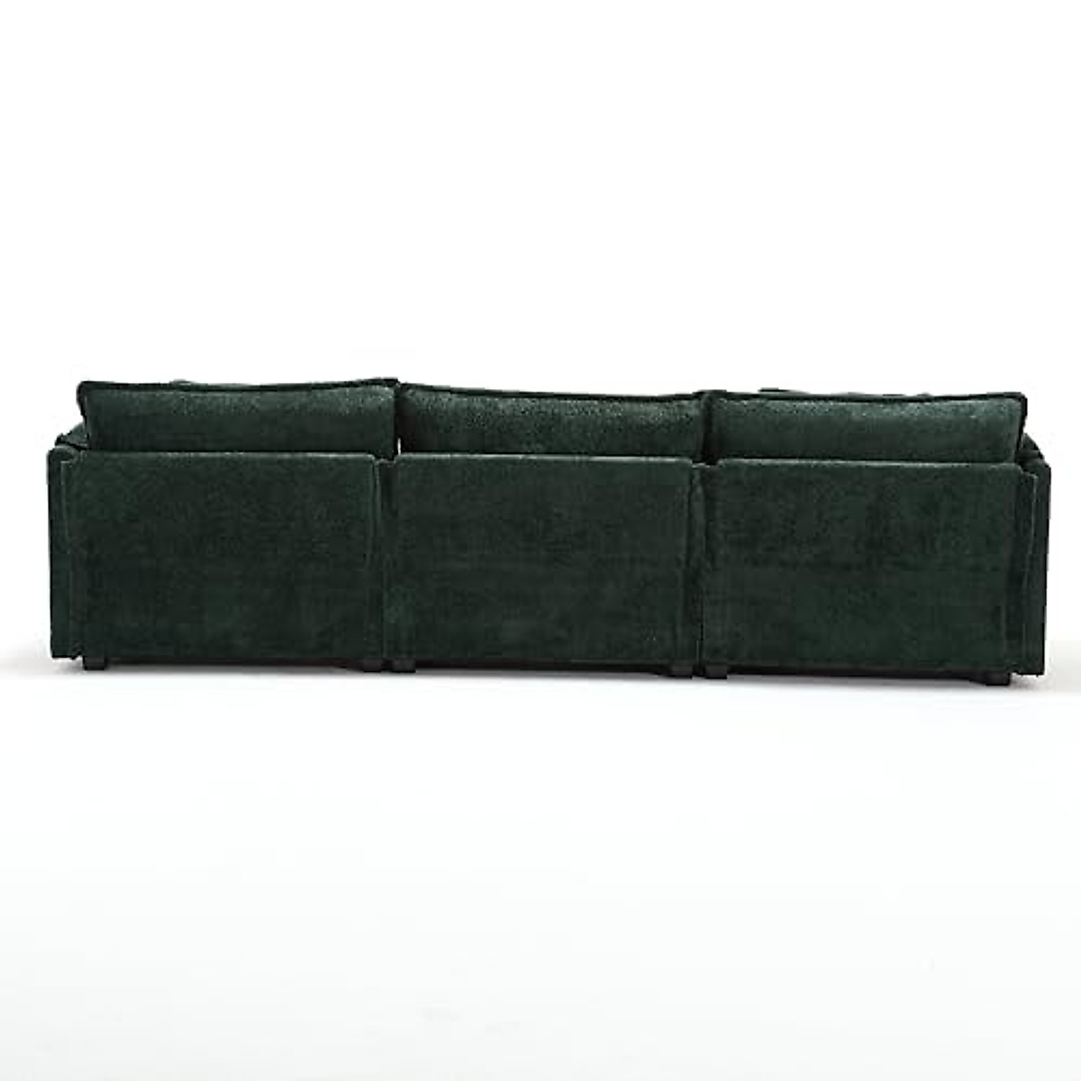 Oversized Convertible Modular Sectional Sofa with Movable Ottoman for Living Room, Modern Chenille Upholstery L Shaped Cloud Couch, Comfy Sleeper Sofa&Couches with Solid Wood Legs & Memory Foam