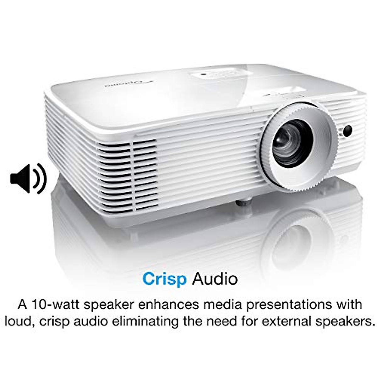 Optoma EH335 1080p DLP Professional Projector | Bright 3,600 Lumens | Business Presentations & Classrooms | Network Control | Up to 15,000-Hr Lamp Life | Speaker Built in | Portable Size