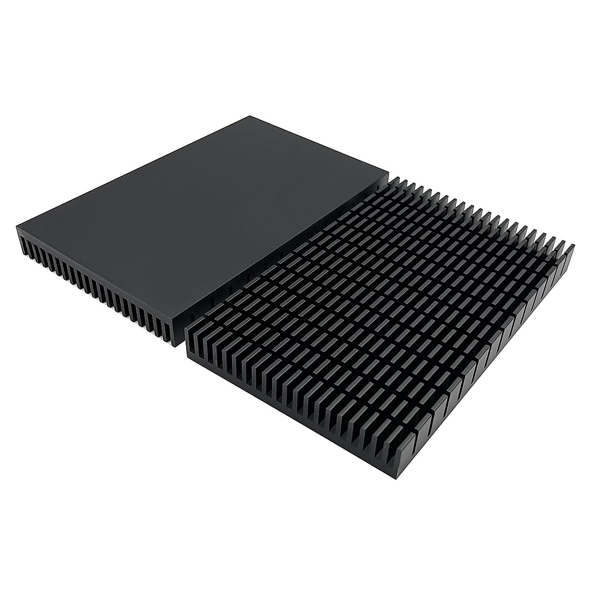 Awxlumv Aluminum Heat Sink 150mmx93mmx15mm/ 5.9x3.66x0.59 inch High Power Large Heatsink Module Cooler Fin for PCB Board LED Motherboard Cooling GPU Backplate Radiator Routers RTX 3090 3080 Black