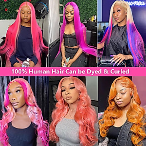 613 Lace Front Wig Human Hair 13x4 HD Transparent Straight Wigs Human Hair Blonde Lace Front Wigs Human Hair Pre Plucked Glueless Wigs Human Hair Blonde Lace Frontal Human Hair Wigs 180% Density