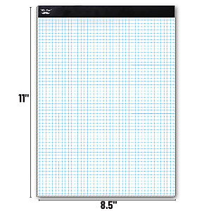Mr. Pen Graph Paper, Grid Paper, 4x4 (4 Squares per inch), 11"x8.5", 55 Sheet