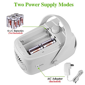 EASYCEL Bubble Machine, Automatic Bubble Blower Machine, Portable Bubble Maker for Outdoor and Indoor Use, Powered by Plug-in or Batteries with Two Speed Modes (White)