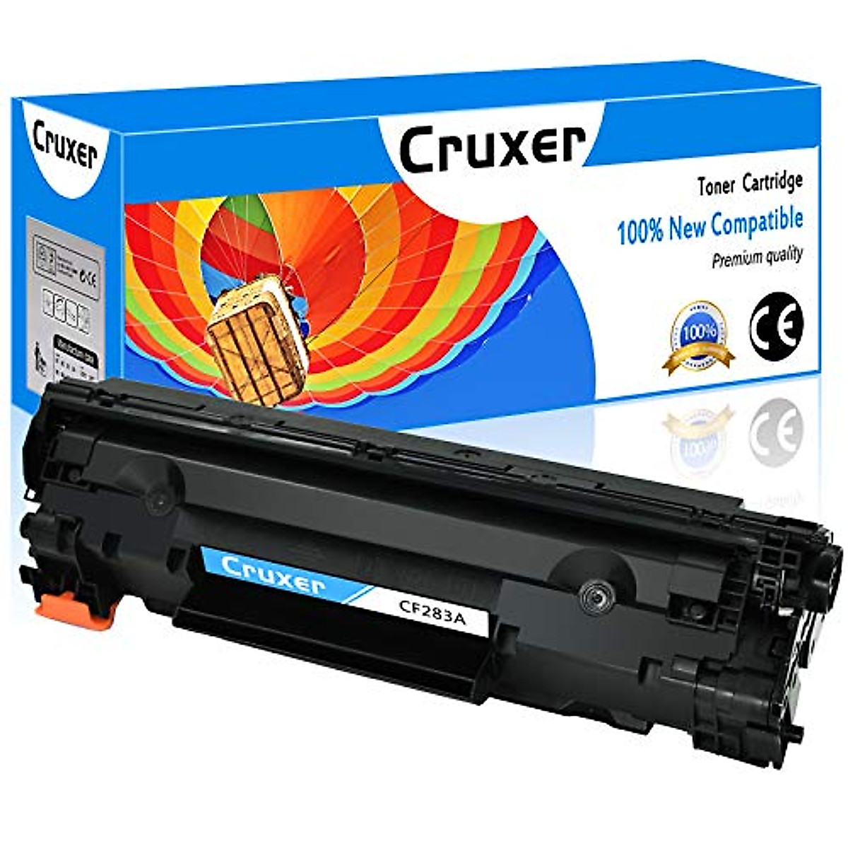 Cruxer Compatible Toner Cartridge Replacement for HP 83A CF283A use with Laserjet Pro M201n M201dw M125fn M125fw M127fn M127fw M225dn M225dw M225rdn Series Printer (Black, 1-Pack)