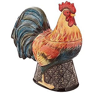 Certified International 11.25" Gilded Rooster 3-D Cookie Jar, One Size, Multicolor
