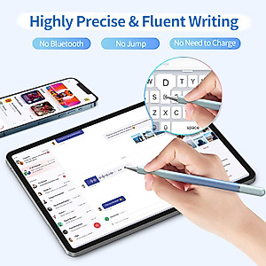 Stylus Pens for Touch Screens(2 Pcs), High Sensitivity 2-in-1 Magnetic Disc Stylus Pen for iPad Compatible with All Capacitive Touch Screens (Blue Pink/Light Green Blue)