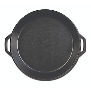 Lodge Seasoned Cast Iron Skillet with 2 Loop Handles - 17 Inch Ergonomic Frying Pan
