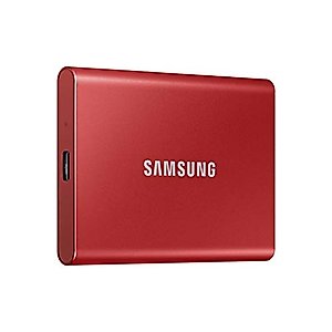 SAMSUNG T7 Portable SSD, 1TB External Solid State Drive, Speeds Up to 1,050MB/s, USB 3.2 Gen 2, Reliable Storage for Gaming, Students, Professionals, MU-PC1T0R/AM, Red