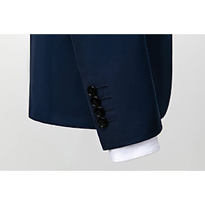 UNINUKOO Mens Blazer Jacket Casual 2 Buttons Suit Jacket Single Breasted Sport Coats Modern Wedding Tux Blazer US Size 32 Navy