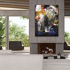 Epic Graffiti 'Lion' by Design Fabrikken, Giclee Canvas Wall Art, 40"x54"