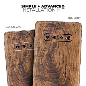 DesignSkinz Raw Wood Planks V11 Protective Vinyl Decal Wrap Skin Cover Compatible with The Samsung Galaxy S20 (Screen Trim & Back Glass Skin)