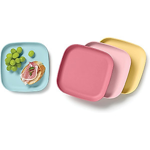 New Tupperware Vintage Pastels Square Classic Luncheon 8" x 8" Plates Set of 4