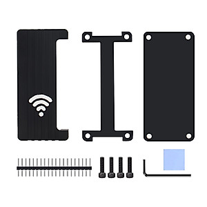 eleUniverse Raspberry Pi Zero 2 W Aluminum Alloy Heatsink Case (2W01) with 2x20Pin GPIO Header Compatible with Raspberry Pi Zero 2W/Zero W/Zero