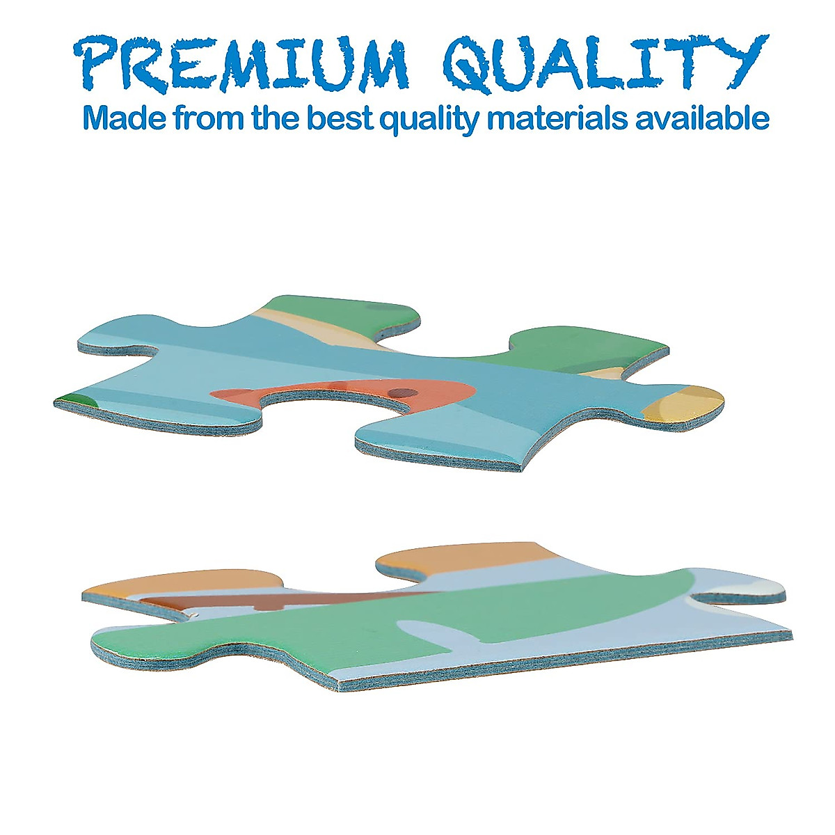 Jumbo Floor Puzzles for Kids Ages 3-5 4-8, Preschool Learning Toys Farm Animals Puzzles for Toddlers&Kids, 48 Pieces Blue Card Material (Animal World)