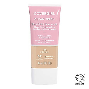 COVERGIRL, Clean Fresh Skin Milk Foundation, Medium, 1 Fl Oz (Pack of 1)