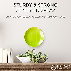 TRIPAR 5-7.5-Inch White Vinyl Plate Wire Wall Plate Hanger