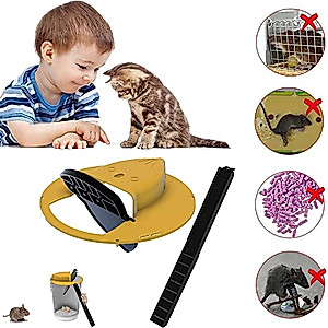 Mouse Trap - Bucket Mouse Trap - Flip and Slide Bucket Lid Mouse Trap - Rat Trap-5 Gallon Mouse Trap Bucket lid-Humane or Lethal-Multi Catch-Auto Reset-Indoor Outdoor-Reusable (3-Pack)