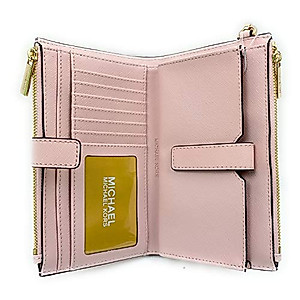 Michael Kors Women's Jet Set Travel Double Zip Wristlet (powder blush)