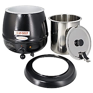 Hakka 11 Qt Countertop Food Kettle Warmer and Soup Kettle Warmer-120V,600W
