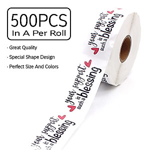 1.5'' Your Support is Such a Blessing Stickers,Thank You Stickers,Handmade Stickers,Business Stickers,Envelopes Stickers for Online Retailers,Handmade Goods,Small Business,500 Labels Per Roll