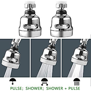 Movable Kitchen Faucet Head 360° Rotatable Faucet Sprayer Head Replacement Anti -Splash Tap Booster Shower and Water Saving Faucet for Kitchen (360° Faucet Head) Novsix