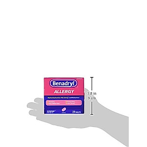 Benadryl Ultratabs Antihistamine Allergy Relief with Diphenhydramine HCl, 24 Count