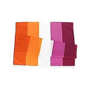 Flaglink Les Pride Flag 3x5Fts - New Lesbian Sunset Rainbow Flags Banner