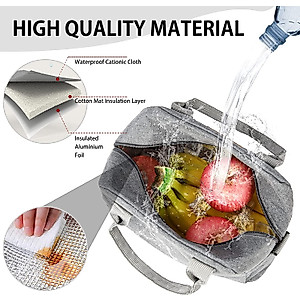 Insulated Lunch Bags for Women Men - Reusable Cooler Lunch Box for Office, Work, Picnic, Beach- Freezable Lunch Bag Organizer for adults - Leakproof lunch bag with adjustable shoulder strap.