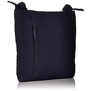 Vera Bradley Women's Microfiber Hadley Hipster Crossbody Purse, Navy, One Size