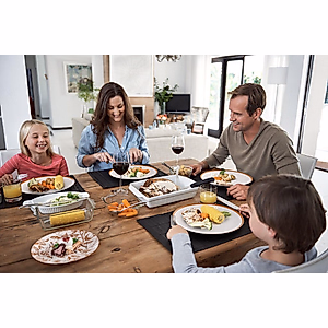 Trendables 40 Piece Plastic Disposable Plates Set For 20 Guests I 20 X 8 Inch Dessert Plates & 20 X 10 Inch Disposable Plastic Plates | Thanksgiving Plates | White & Brown Pomegranate Design