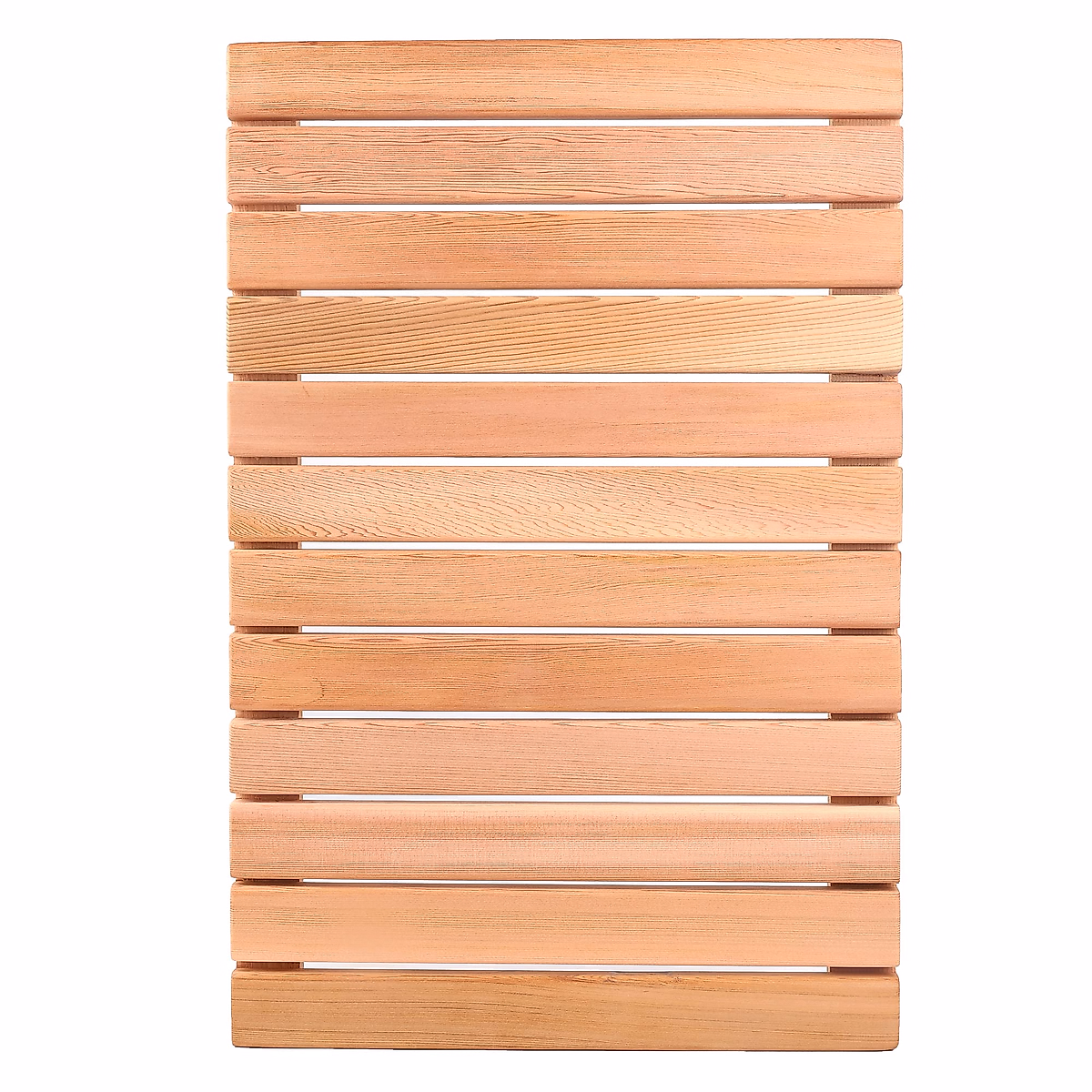 bingaai Cedar Wood Shower Mat, Cedar Wooden Bath Mats, Wood Bath Mat 23.6 × 15.7 in, Shower Stall Mat Non-Slip for Bathroom Bathtub Spa Sauna Garden Home, Wooden Floor Mat Large for Indoor and Outdoor