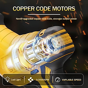 Reciprocating Saw Compatible with DeWalt 20V Battery, Cordless Recipro Saw, 0-3500SPM Variable Speed, Tool-free Blade Change, Electric Reciprocating Saw 4 Saw Blades Kit for Wood/Metal/PVC Cutting