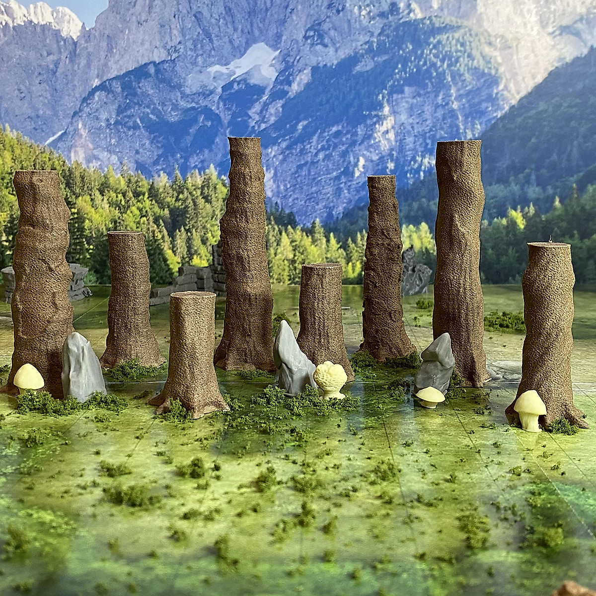 Extruded Gaming Rosewood Trees Set 3