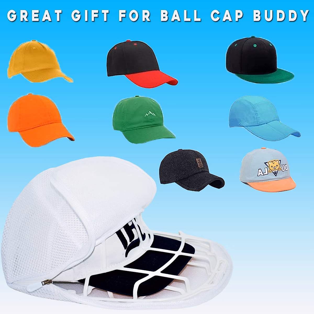 Hat Washer Cage Hat Cleaner, Baseball Cap Washing Cage Hat Washer for Washing Machine, Hat Washer for Baseball Caps for Washing Machine or Dishwasher, Baseball Hat Cleaning Protector Frame Cage